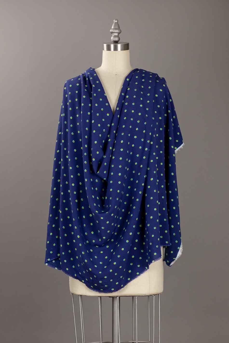 100% Rayon Challis - Easy Dots in Navy - 1/4 yard – Workroom Social